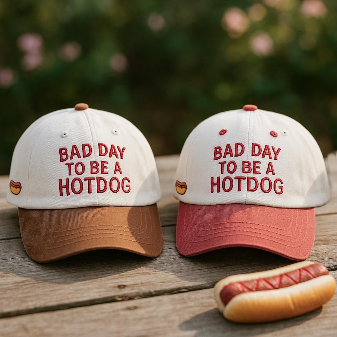 Bad Day to Be a Hotdog Hat, Funny Reader Hat, 4th of July Embroidered ...