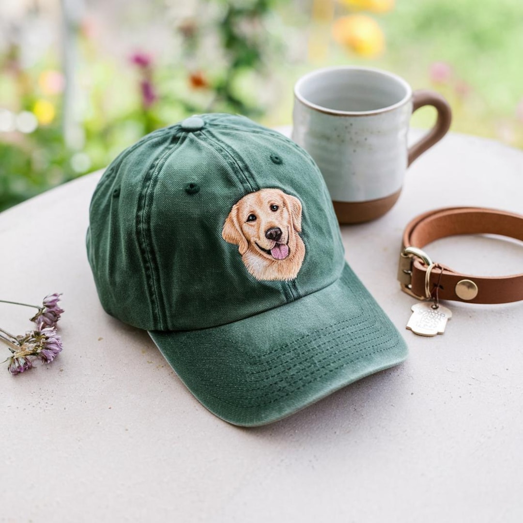 Custom Embroidered Pet Photo Hat: Personalized Dog/cat Baseball Cap ...