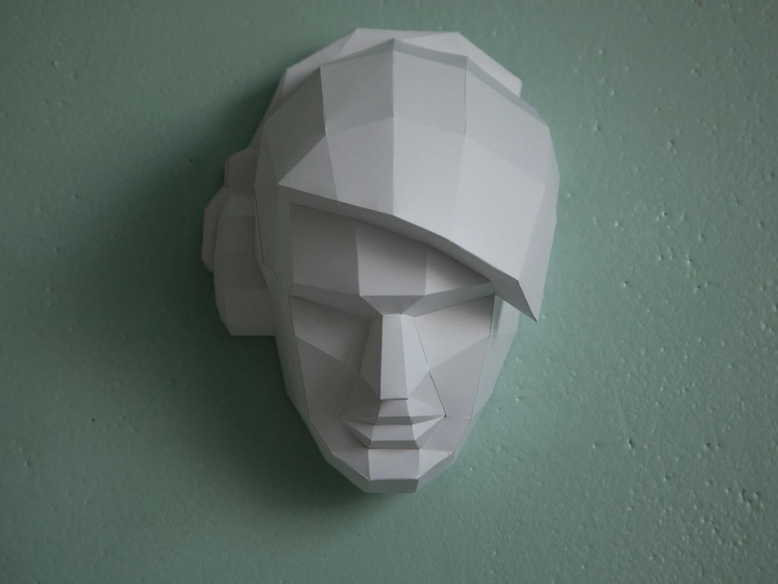 DJ Face, Wall Sculpture, 3D Papercraft, Low Poly, PDF Template, DIY ...