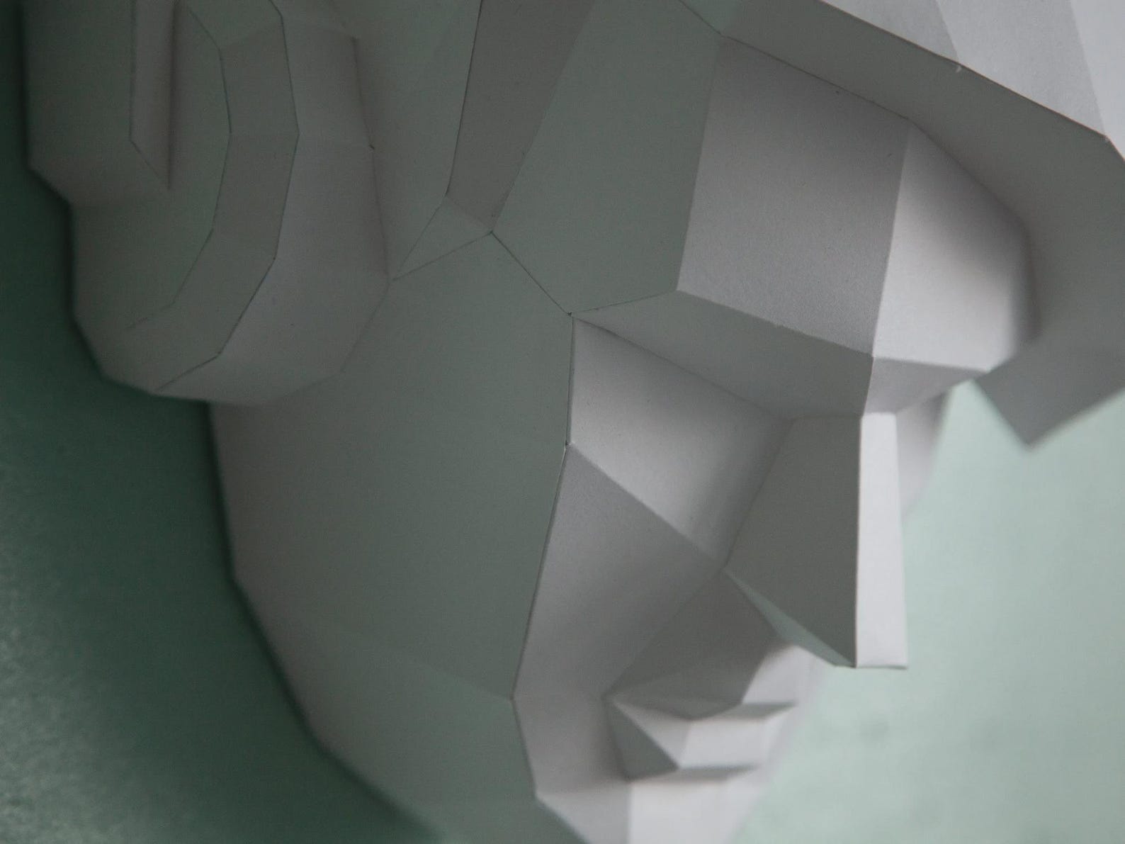 DJ Face, Wall Sculpture, 3D Papercraft, Low Poly, PDF Template, DIY ...
