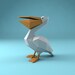 Pelican, 3D Papercraft, Low Poly Model PDF, DIY Papercraft, Paper ...