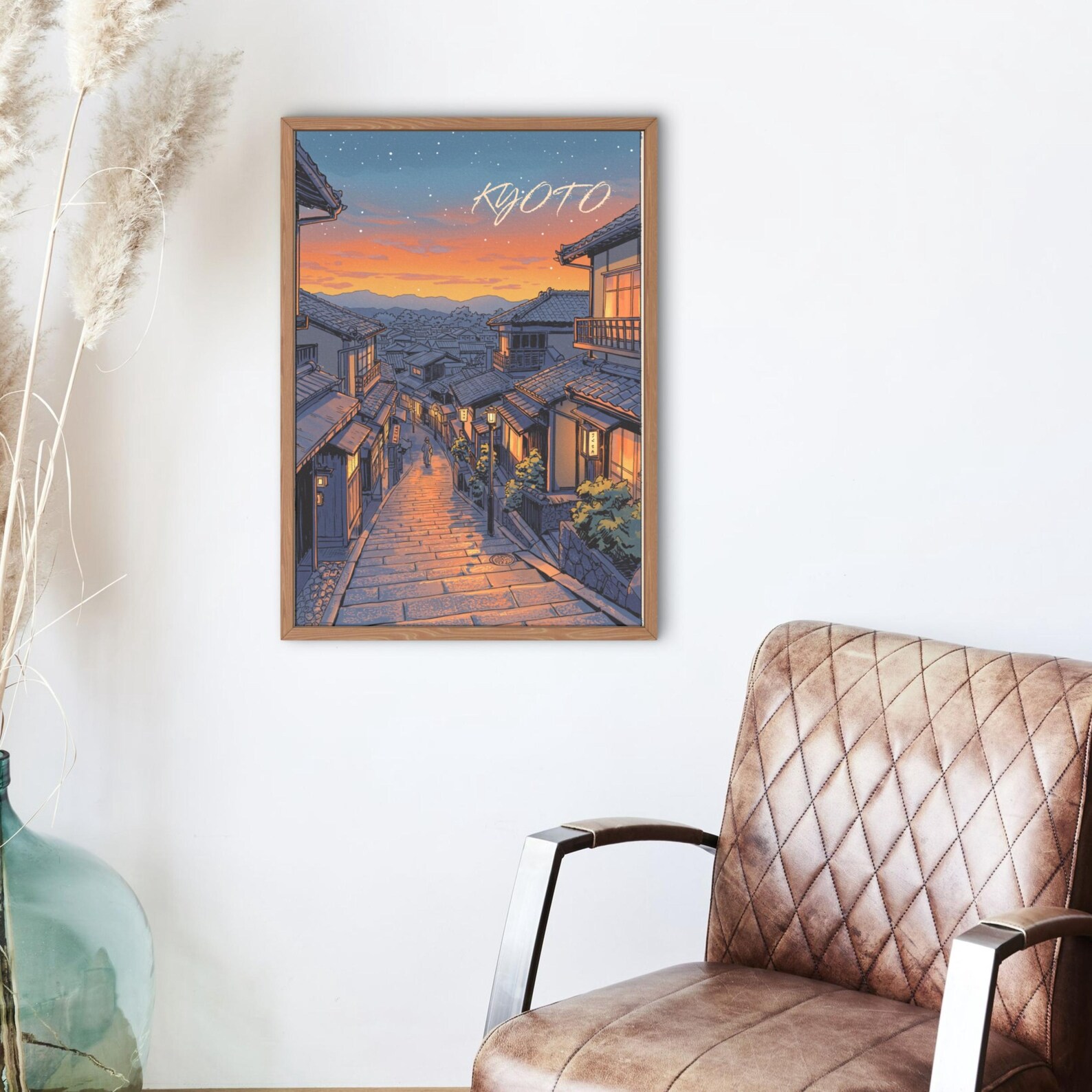 Kyoto Twilight - Traditional Street Scene Art Print - PNG, PDF - Etsy