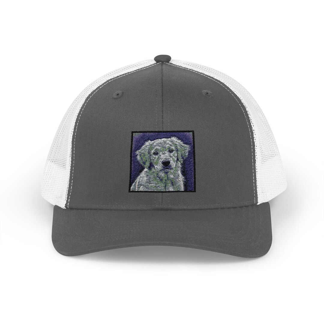 Custom Dog Portrait Snapback Trucker Cap, Pet Lover Gift, Animal Theme ...