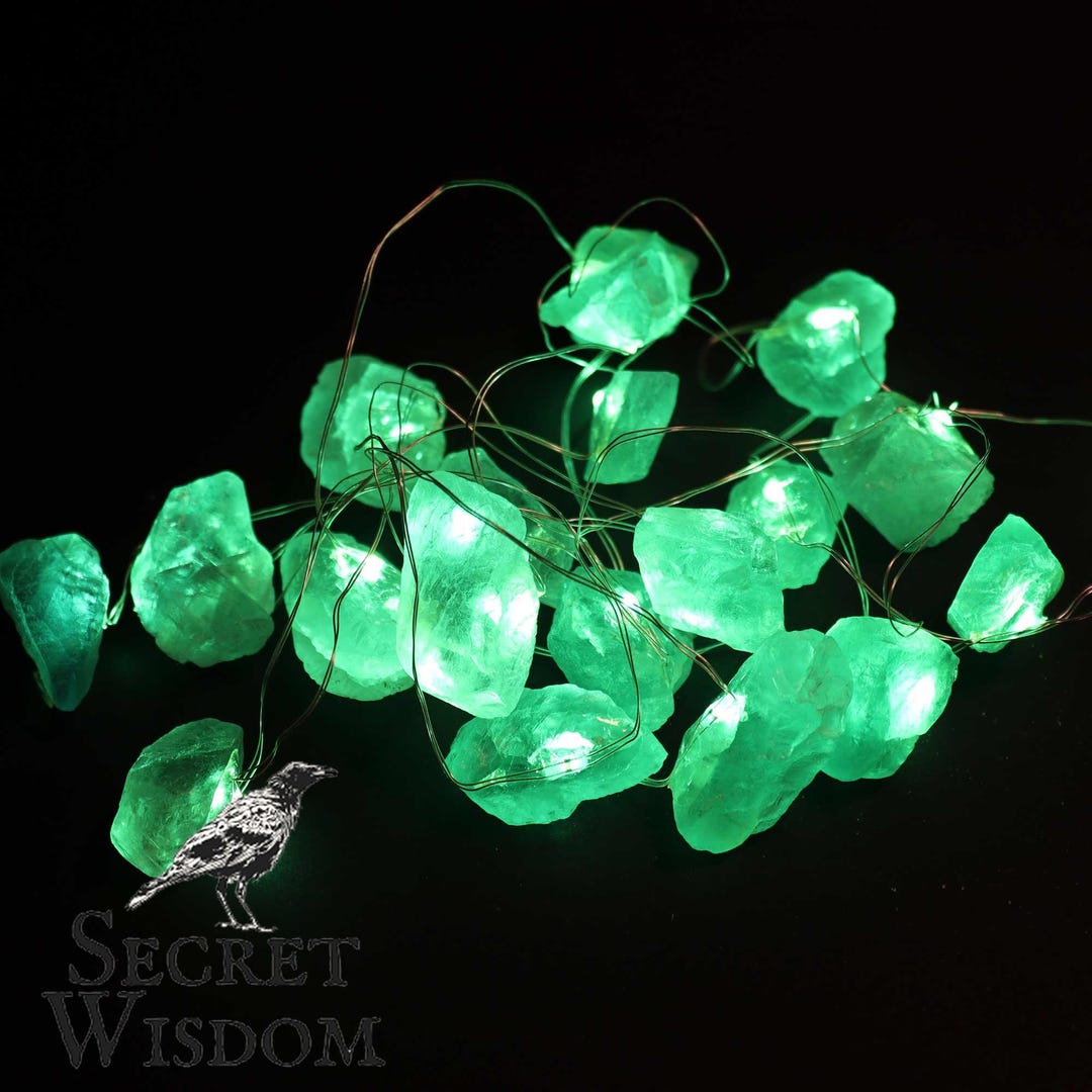Crystal Jade USB String Lights – Gemstone Fairy Healing Decor - Etsy