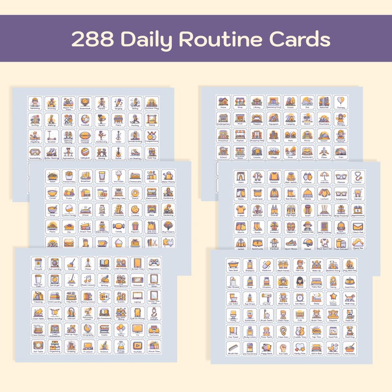 Daily Routine Cards Visual Schedule Toddler Routine Chart for Kids ...