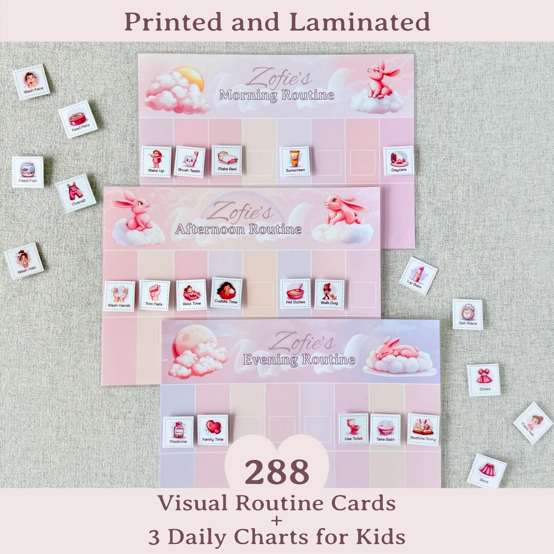 Morning, Afternoon & Evening Routine Chart, Planning Toddler Bedtime ...