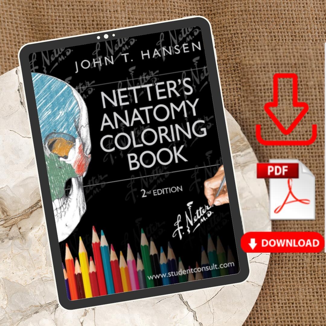 Netter's Anatomy Coloring Book, 2nd Edition PDF - Etsy