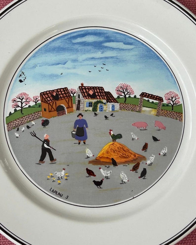 Villeroy & Boch Design Naif Wall Plate “laplau 3” Farmyard Scene - Etsy