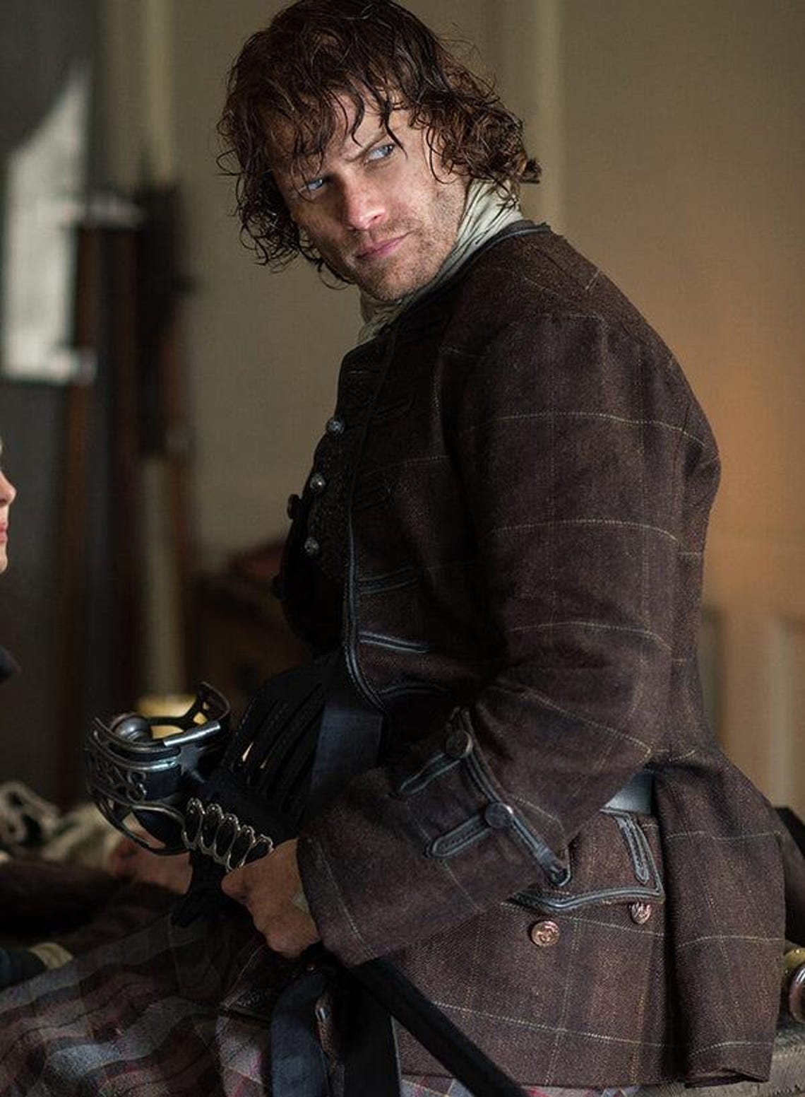 Men's Brown Wool Jacket | Jamie Fraser Outlander Costume | Scottish ...