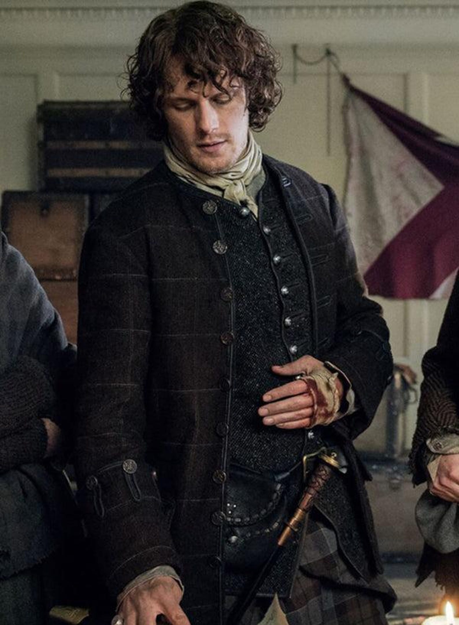 Men's Brown Wool Jacket | Jamie Fraser Outlander Costume | Scottish ...