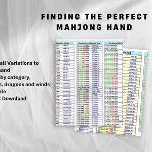 Finding the Perfect Hand From the 2025 Mahjong Card - Etsy