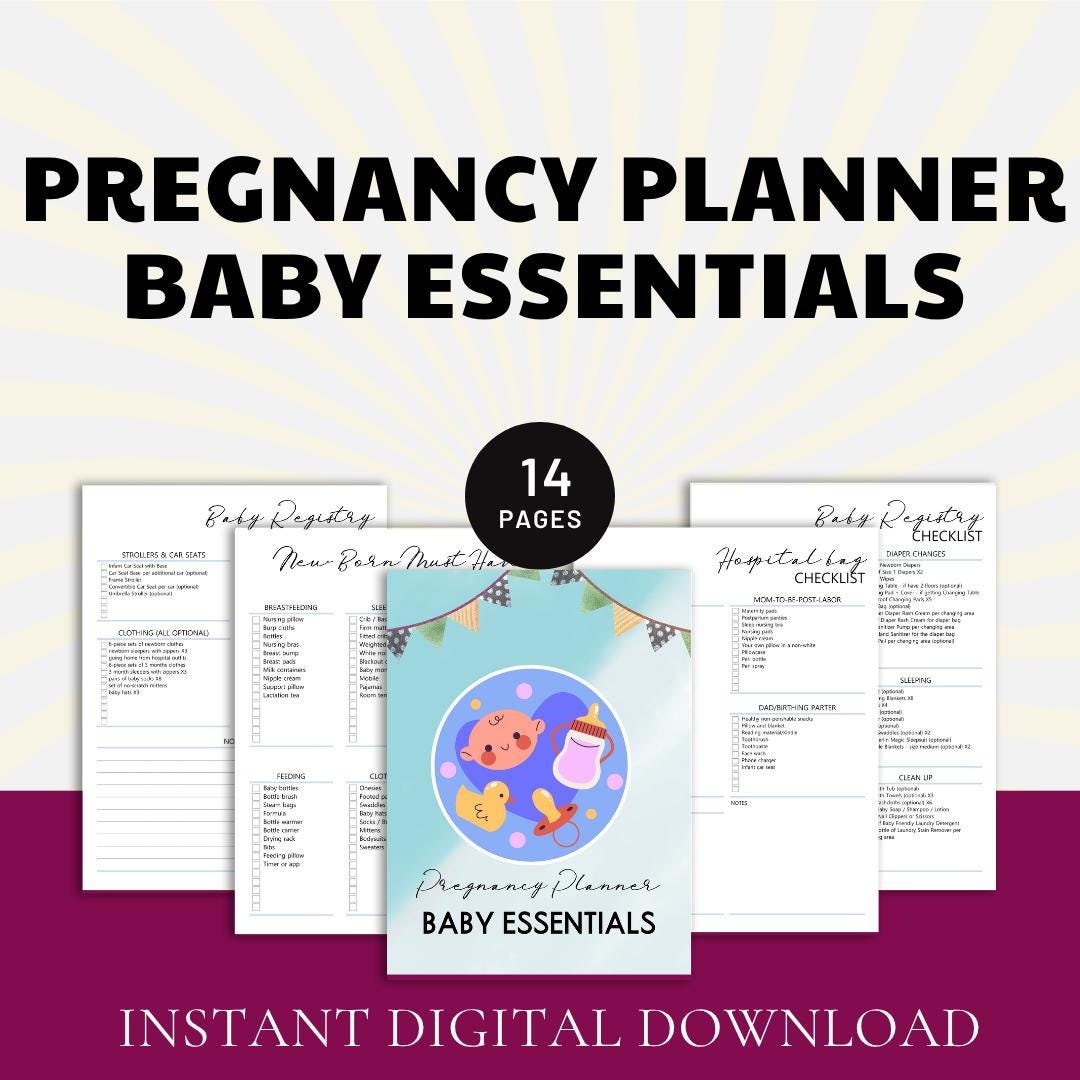 Pregnancy Planner & Baby Essentials | Printable Maternity Binder ...