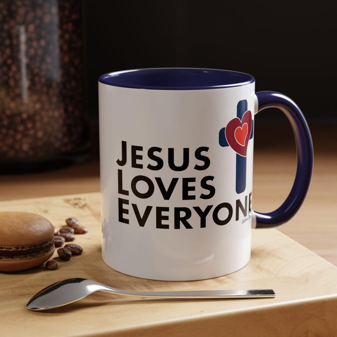 Mug, Religious Coffee Cup, Christian Cross Heart Drinkware ...