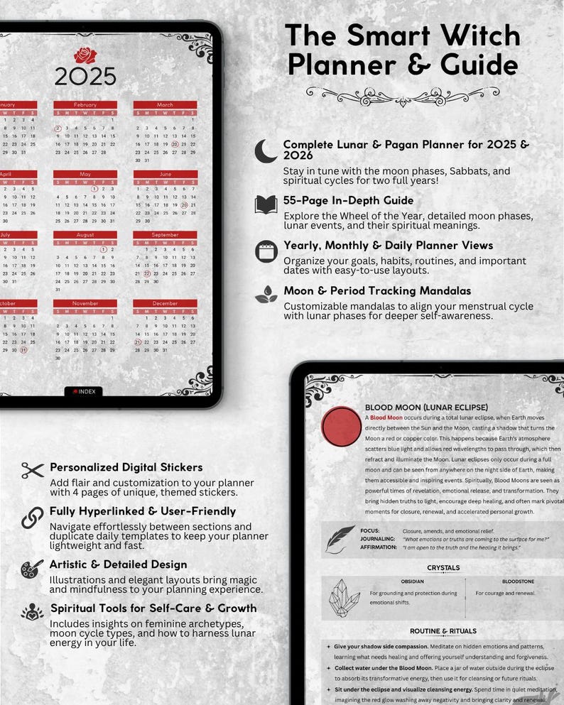 The Smart Witch Planner & Guide | Digital Lunar and Pagan Holiday ...
