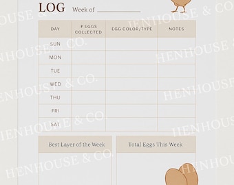 Hatch Log Printable | Chicken Incubation Tracker | Backyard Poultry ...