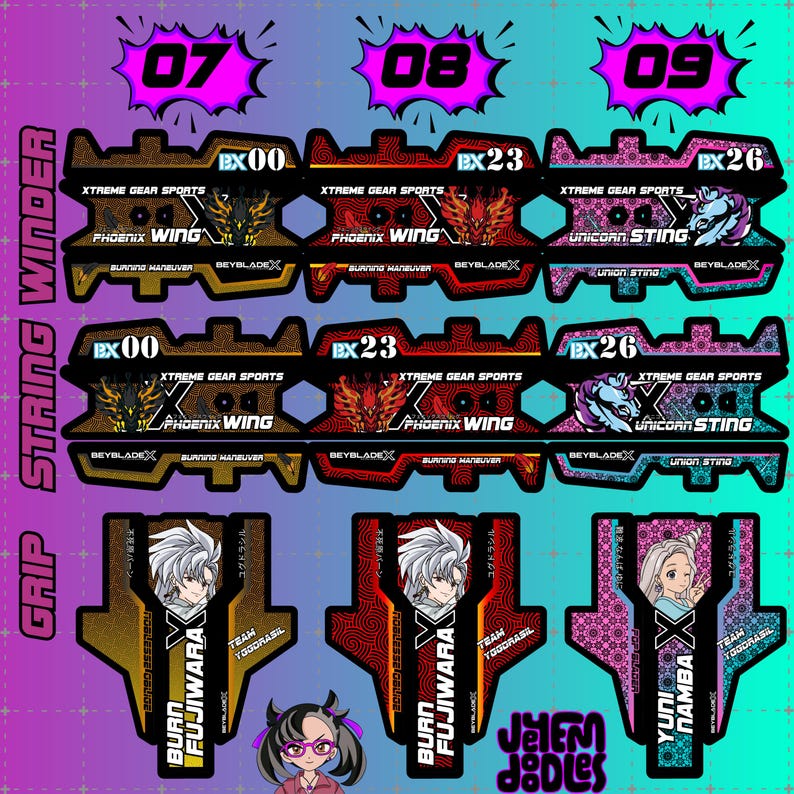Beyblade X Gear Stickers - Etsy