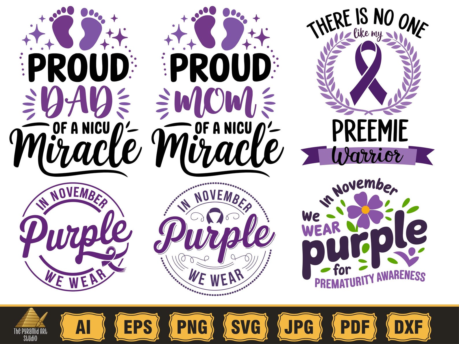Prematurity Awareness Svg Png Bundle, Prematurity Svg, in November We ...