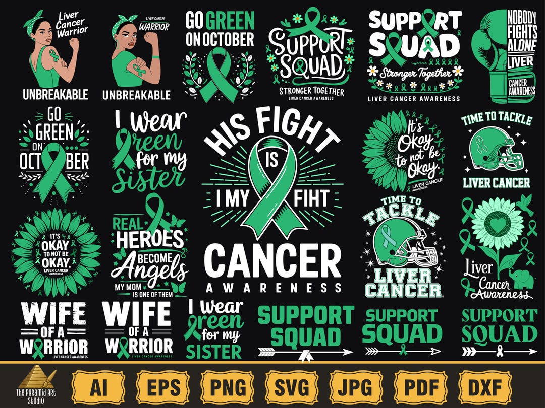 Liver Cancer Awareness Svg Png Bundle, Liver Cancer Svg, Survivor SVG ...