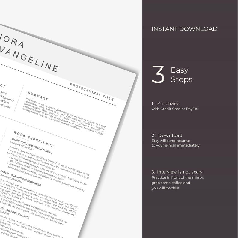 Modern Resume Template With Border: Ats-friendly, Editable in Canva ...