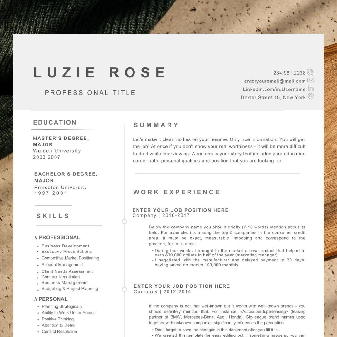 Engineer Resume Template Word, Software Engineer Resume CV Template ...