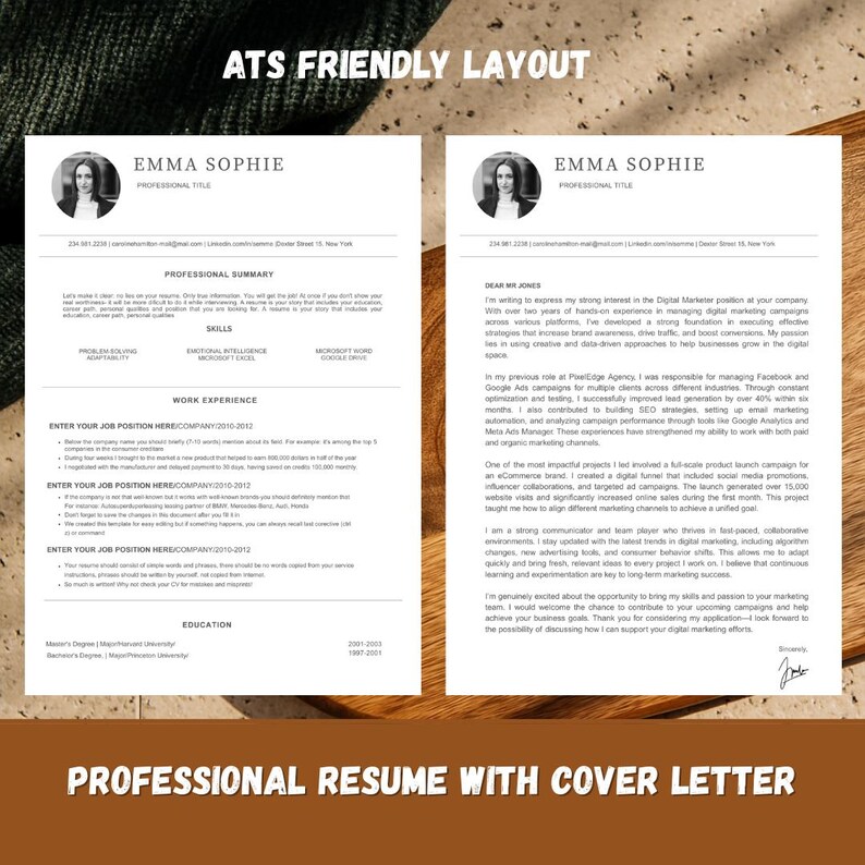 Student Resume Template, High School Resume With Photo, Graduate School ...