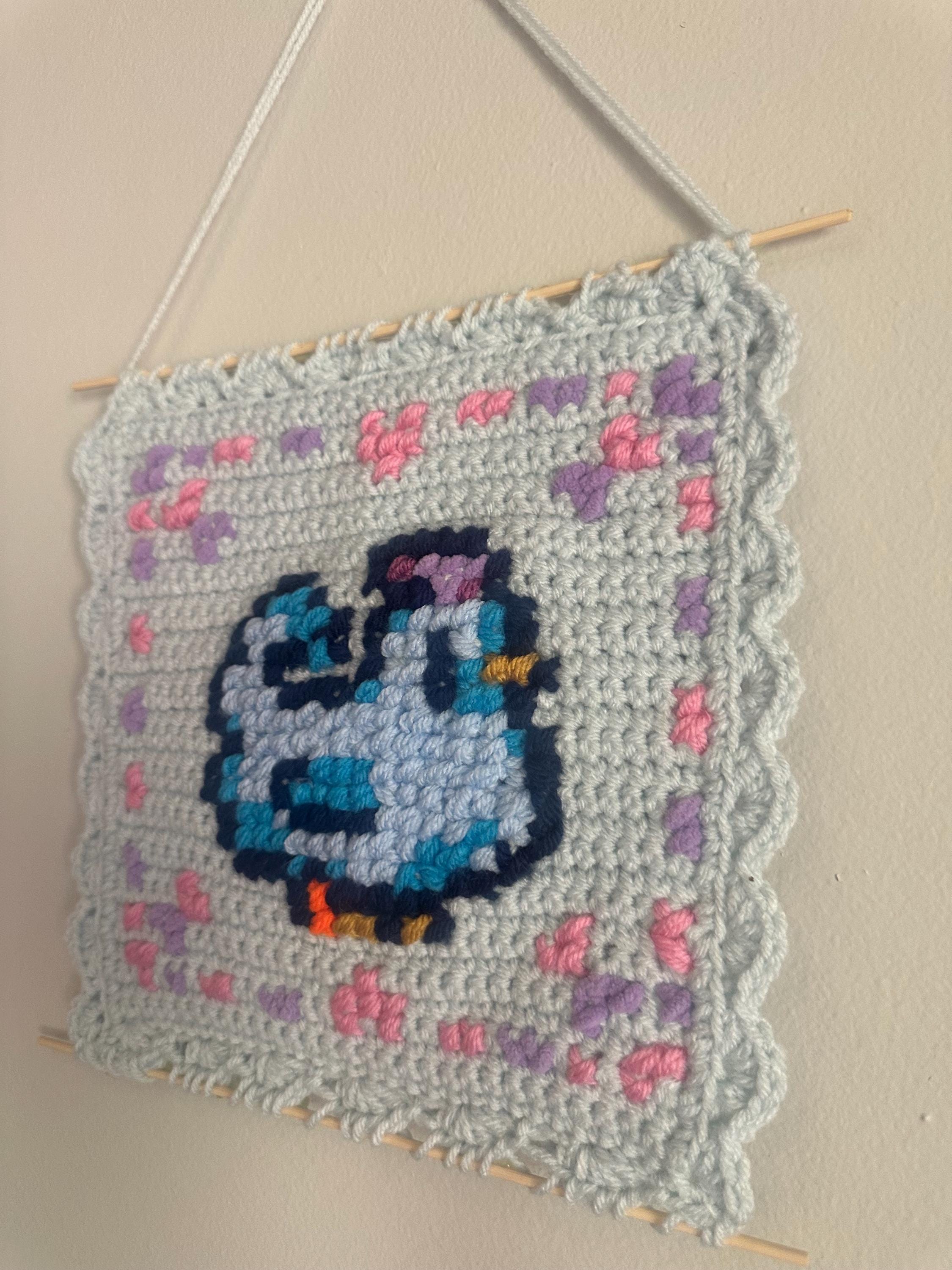Blue Chicken/cottagecore Tapestry Graph (crochet &cross Sitch) - Etsy