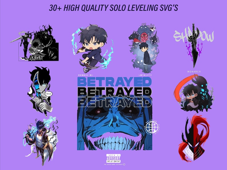 Solo Leveling 30+ Anime SVG Bundle | Kawaii and Silhouette Manga Art ...