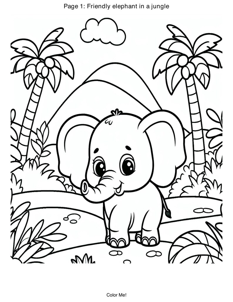 Kids Coloring Book PDF | 10 Fun Animal & Theme Pages | Printable ...
