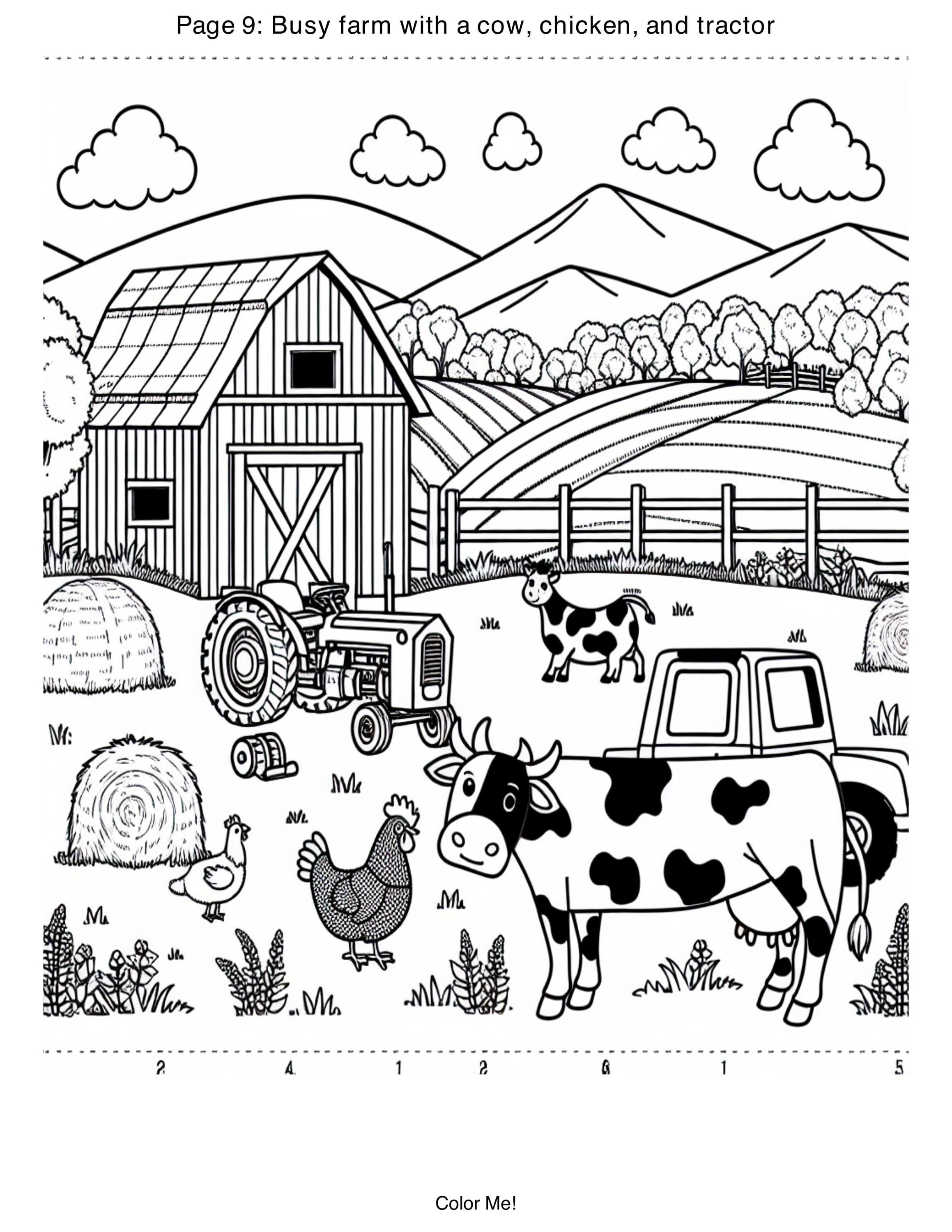 Kids Coloring Book PDF | 10 Fun Animal & Theme Pages | Printable ...