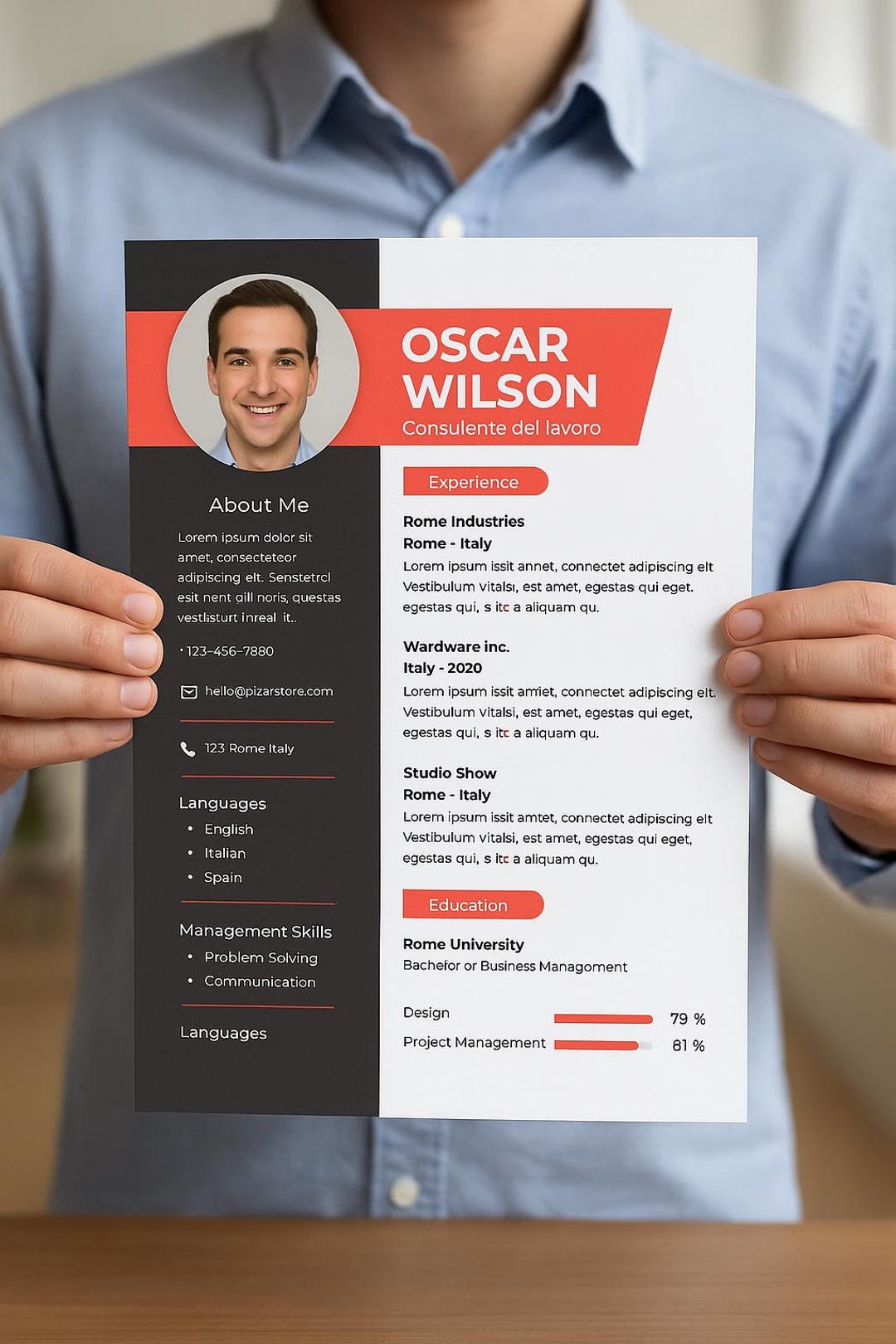 CV Curriculum Vitae - Canva Template - Instant Download - Etsy