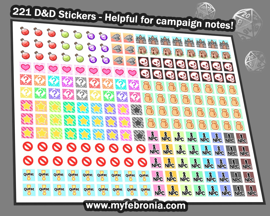 D&D Stickers Dungeon Journal - Etsy