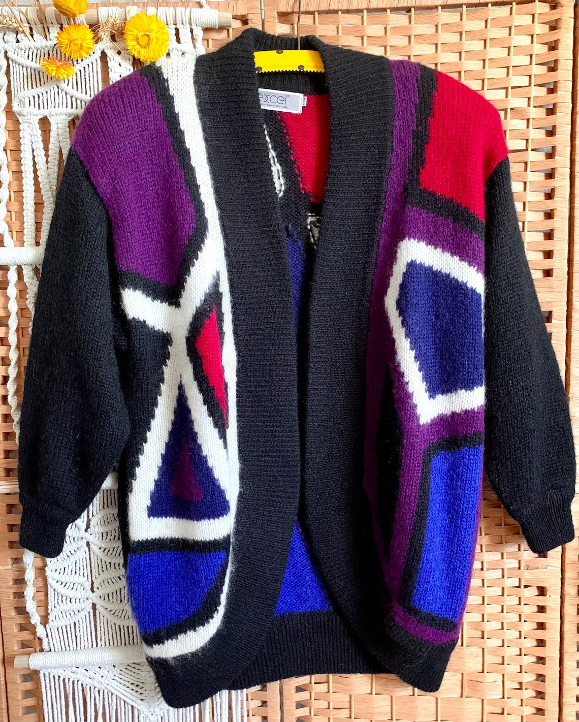 Vintage Original 1980s EXCEL Oversized Mohair Cardigan - Etsy