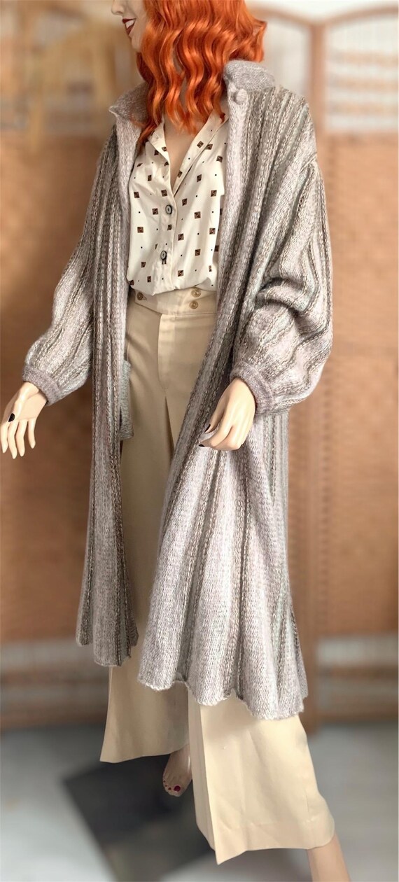 Vintage Mary Farrin original 1970s long knitted cardi… - Gem