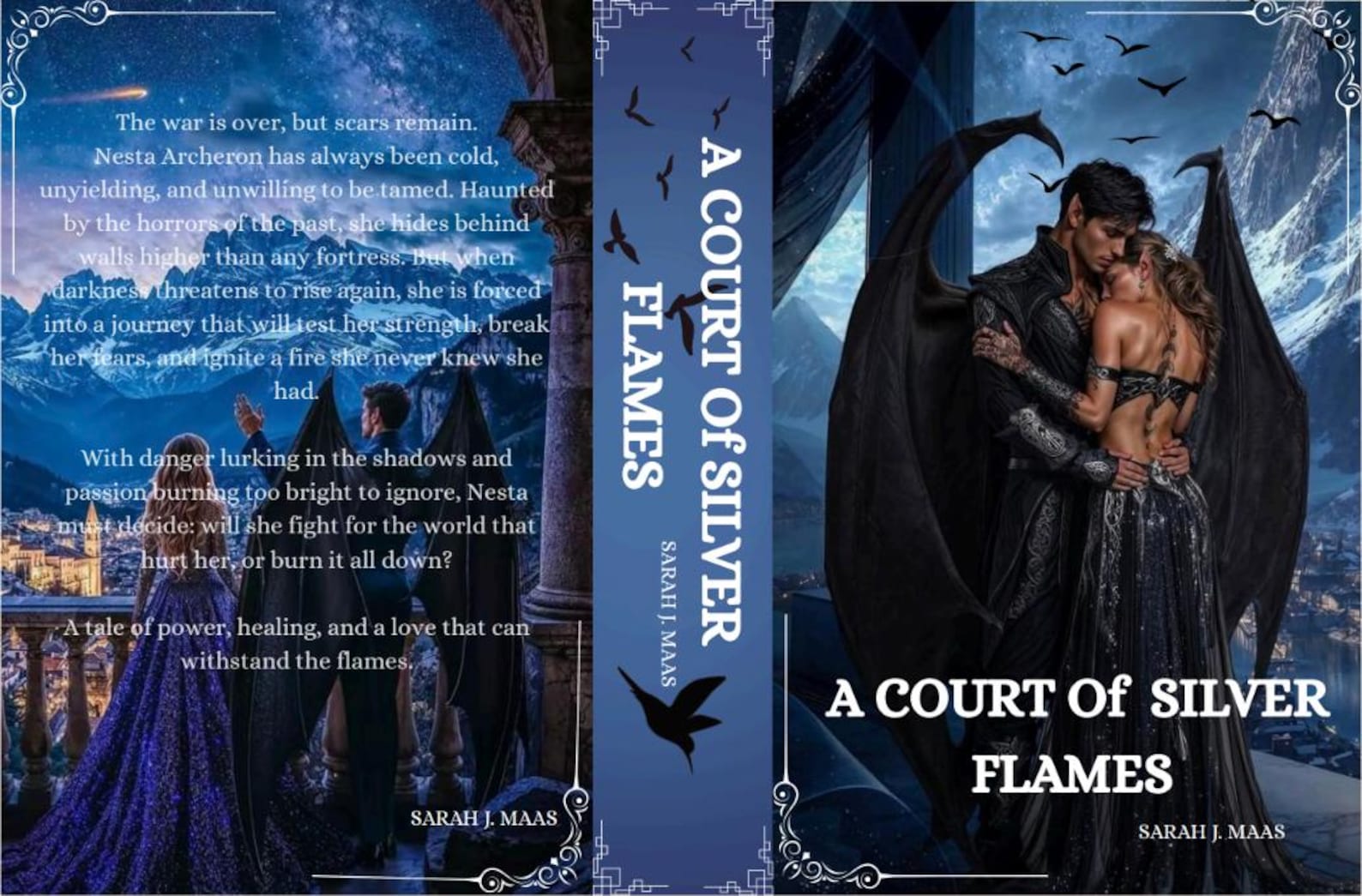 A Court of Silver Flames Book Cover Design for Self-binding Projects ...