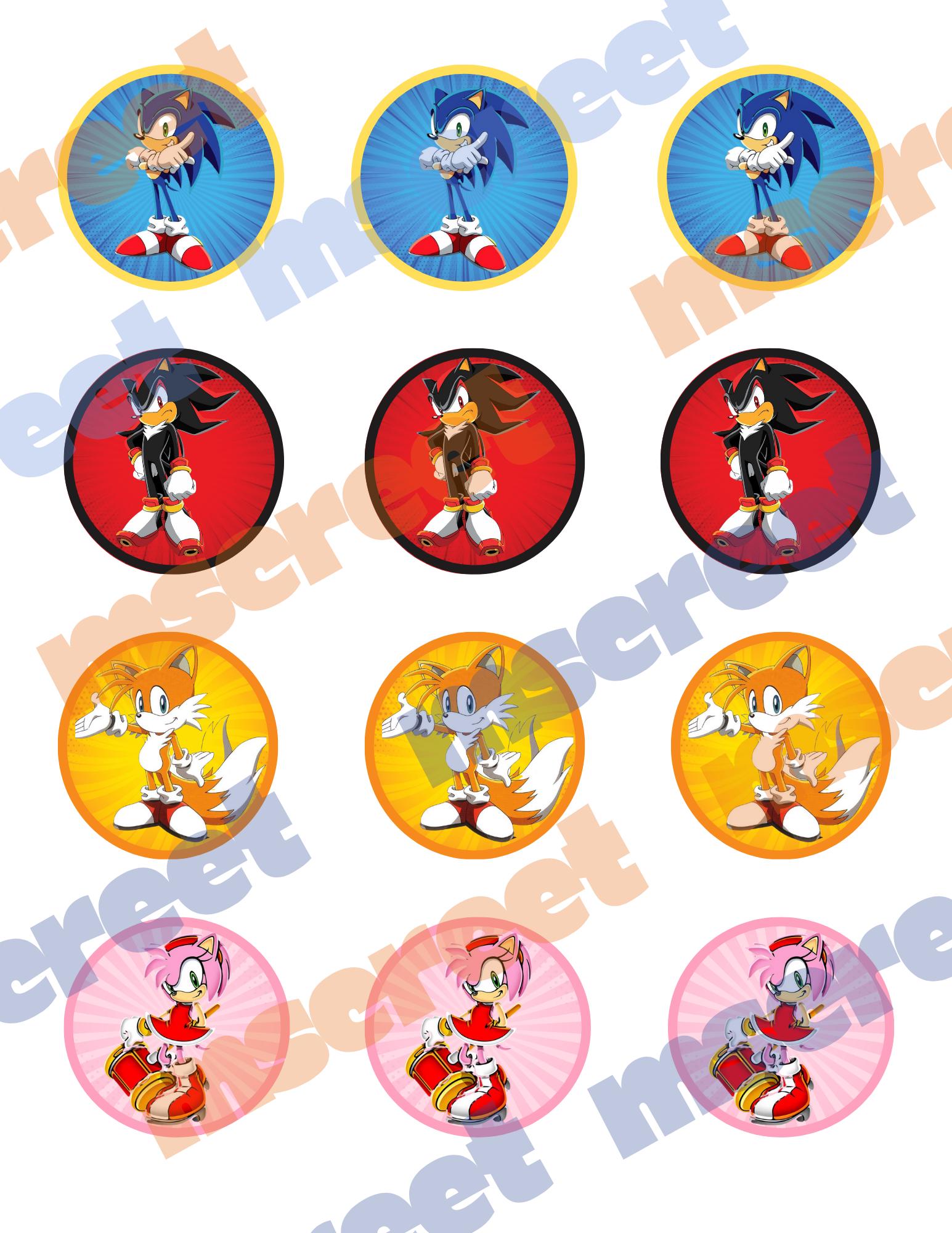 Sonic Edible Toppers, Cake Toppers, Cookie Toppers, Icing Sheets, Icing ...