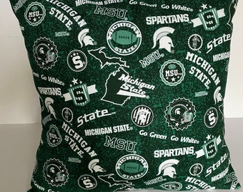 Michigan State Pillow Cover Michigan State Love Michigan State Michigan ...
