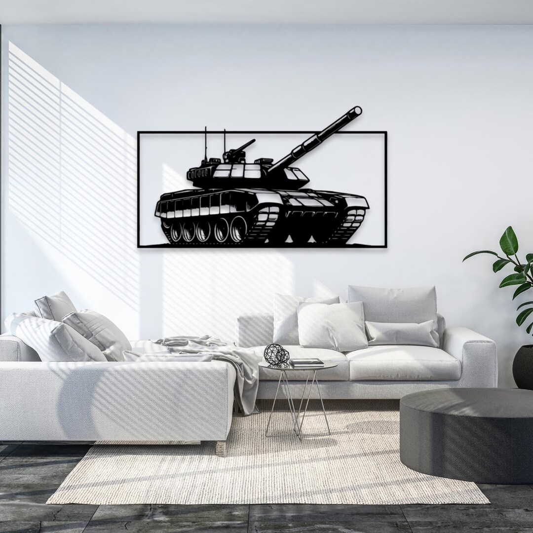 Battle Tank Metal Wall Art | Military Armor Wall Decor | Military Tank ...