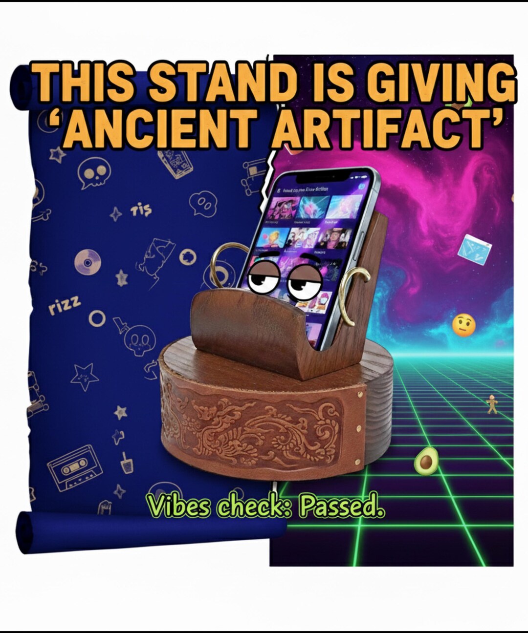 Gen Z Meme Print, Ancient Artifact Vibes, Funny Office Decor (digital ...