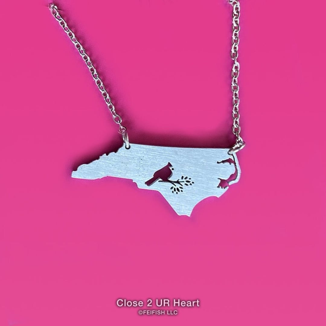 North Carolina State Map Necklace - Etsy