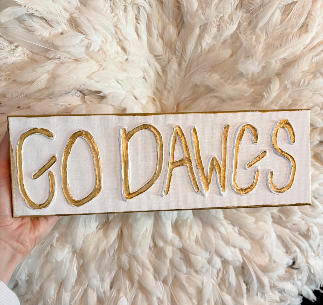 4x12 Hand Painted Game Day Canvas | Go Dawgs | University of Georgia ...