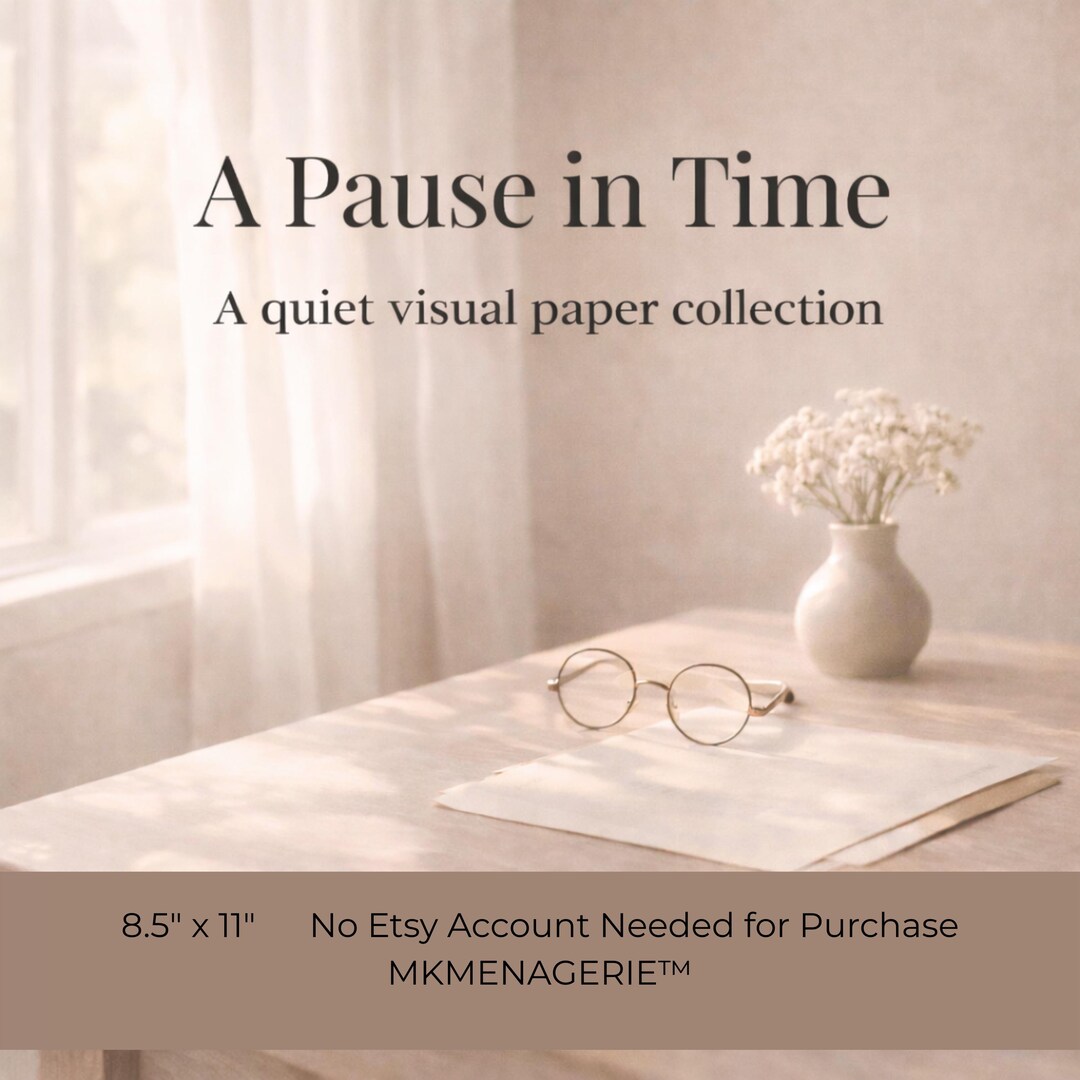 A Pause in Time | Minimal Printable Journal Pages for Quiet Reflection ...