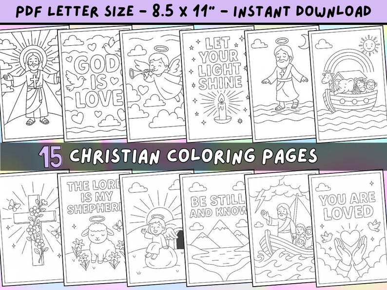 Christian Coloring Pages – Bible Verses & Faith Printables (PDF ...