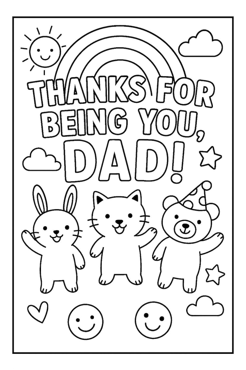 Father’s Day Coloring Pages for Kids + Best Dad Certificate | 10 ...