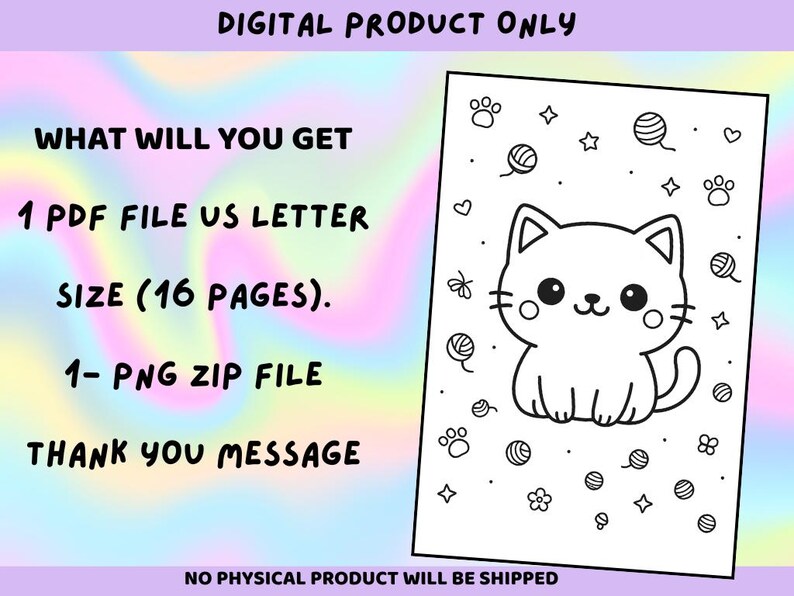 Cute Kawaii Animal Coloring Pages for Kids – 15 Printable PDF Sheets ...