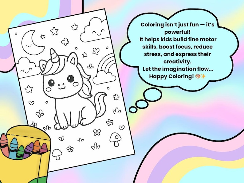 Cute Kawaii Animal Coloring Pages for Kids – 15 Printable PDF Sheets ...