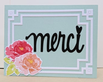 Adorable Merci Beaucoup French Macaron Folded Cards and Envelopes Note ...