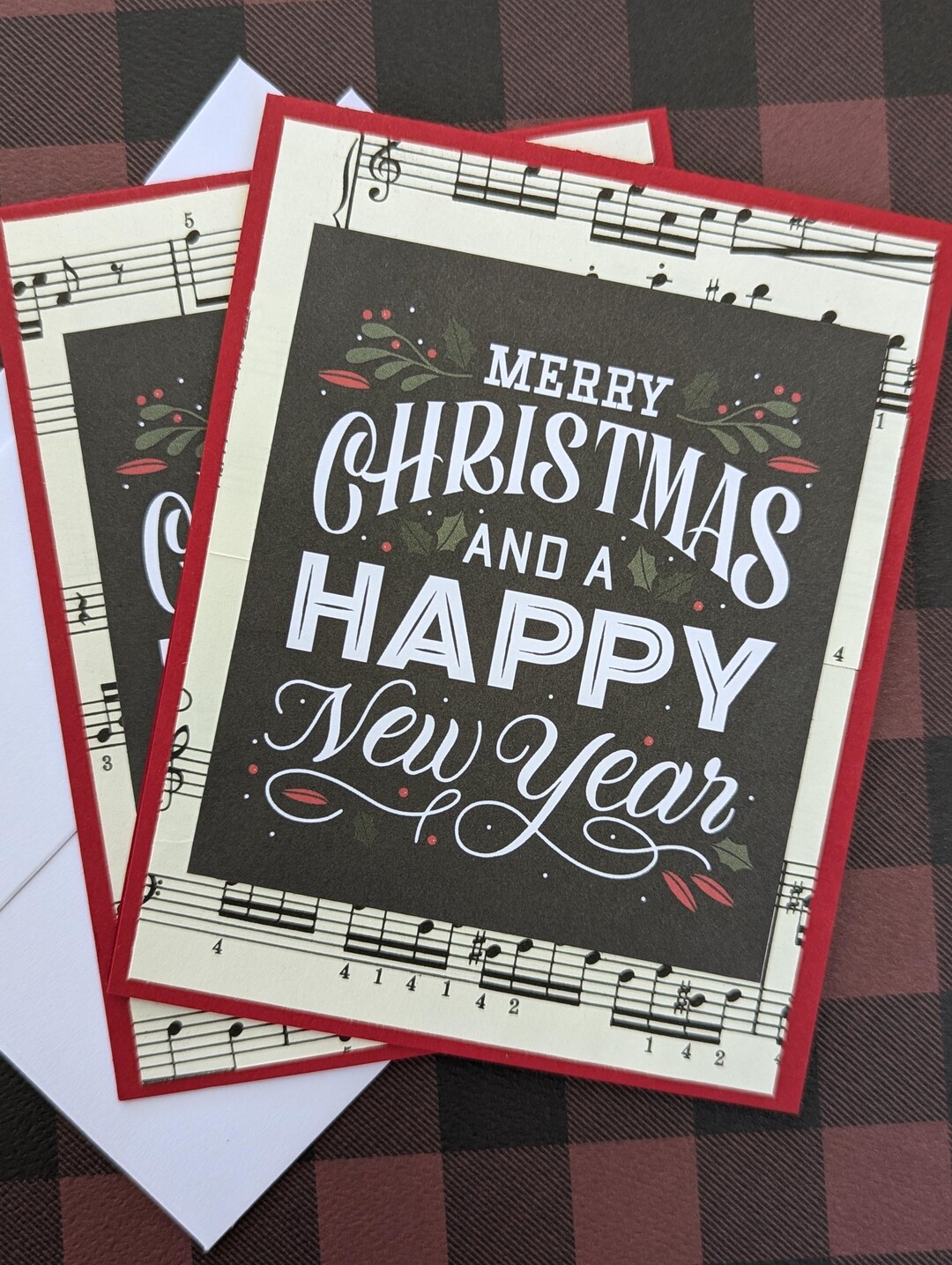 Merry Christmas and Happy New Year Mini Set - Etsy