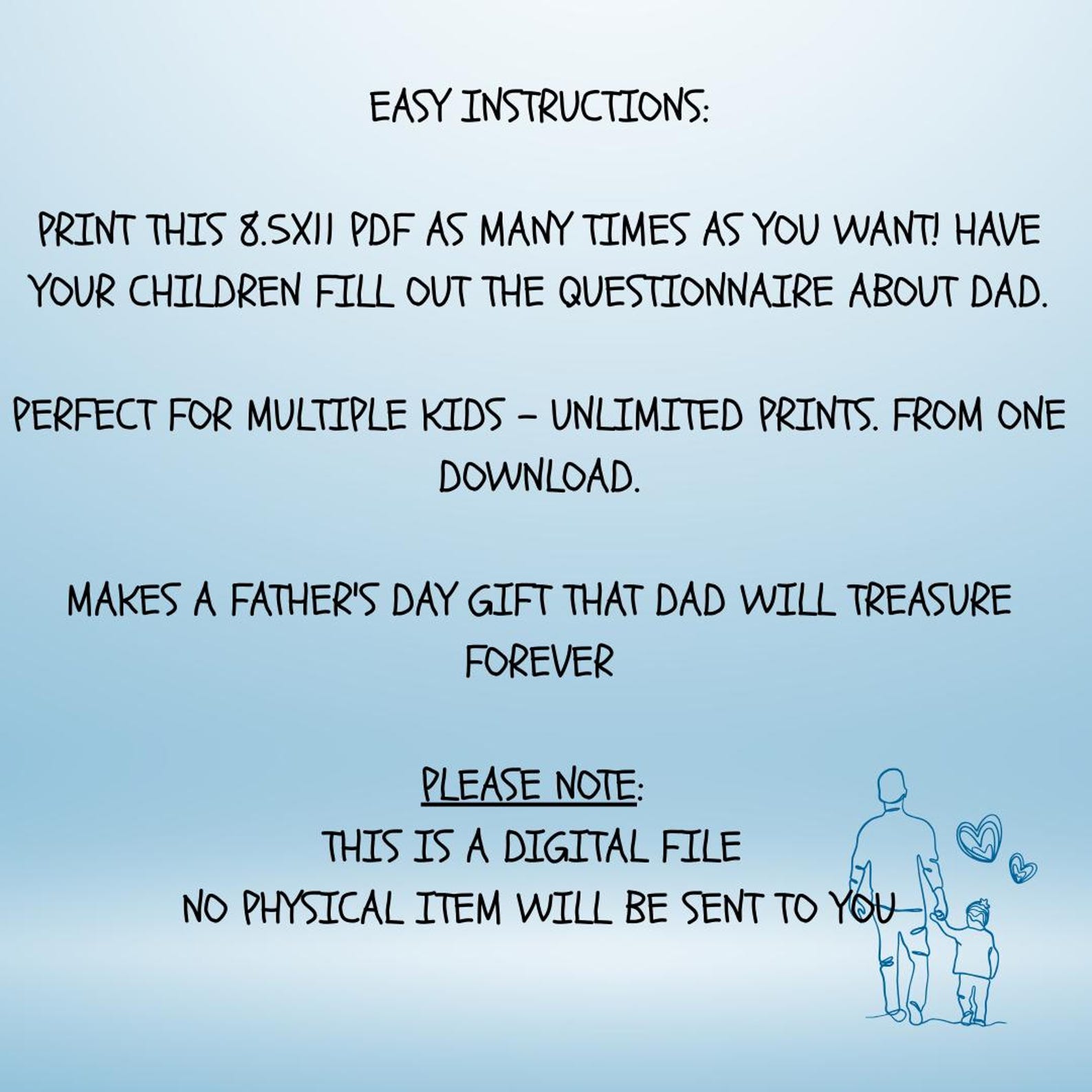 Father's Day Questionnaire PDF | Printable Father's Day Quiz | Fun ...