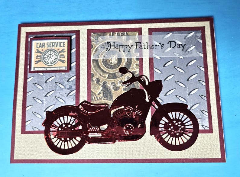 Hand Crafted Cards - Motorcycle Color Can Be Changed. - Etsy