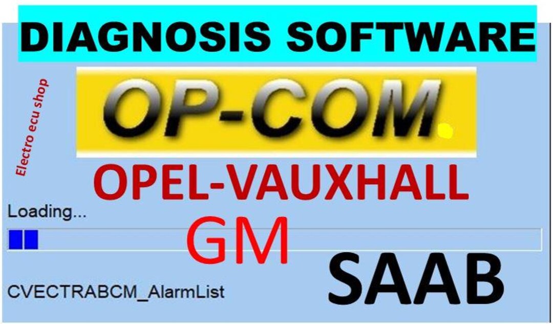 OPCOM Diagnostic Software for Opel Vauxhall and GM Saab, All Versions ...